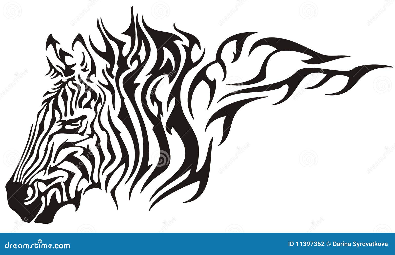 Zebra flame stock vector. Illustration of animal, mammal - 11397362