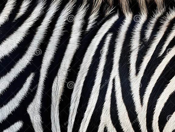 Zebra Fur Texture Made with Generative AI Illustration Stock ...