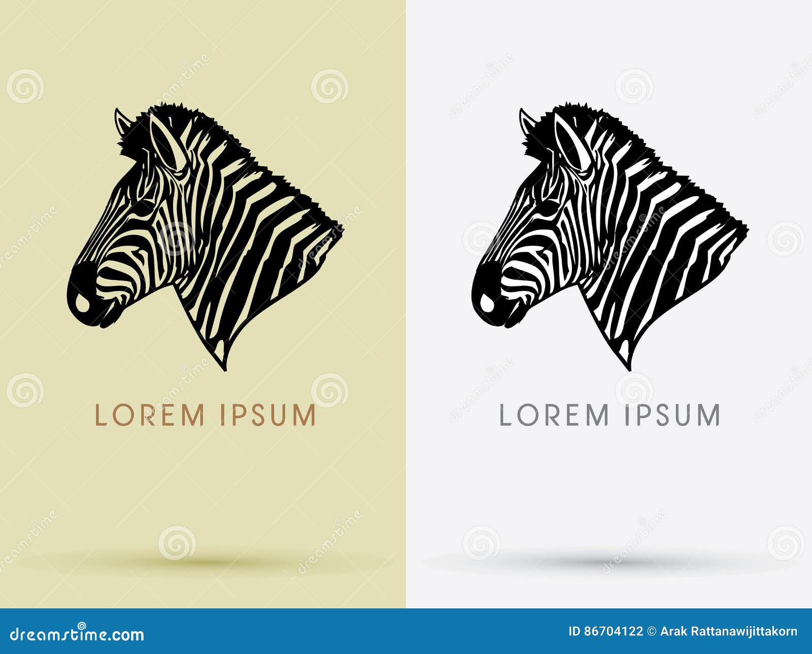 Zebra head graphic vector stock vector. Illustration of black - 86704122