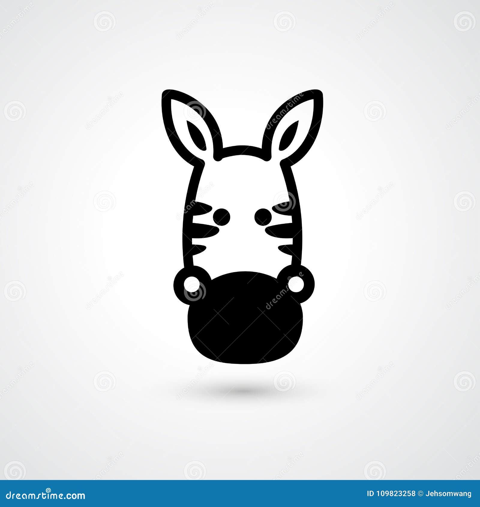 Zebra head icon vector stock vector. Illustration of agriculture ...