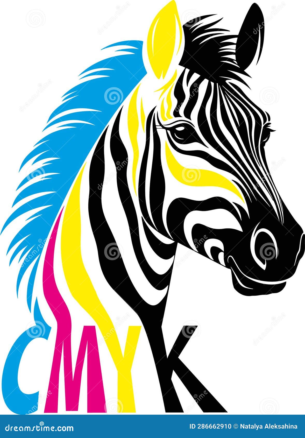 Zebra head vector stock illustration. Illustration of africa - 286662910