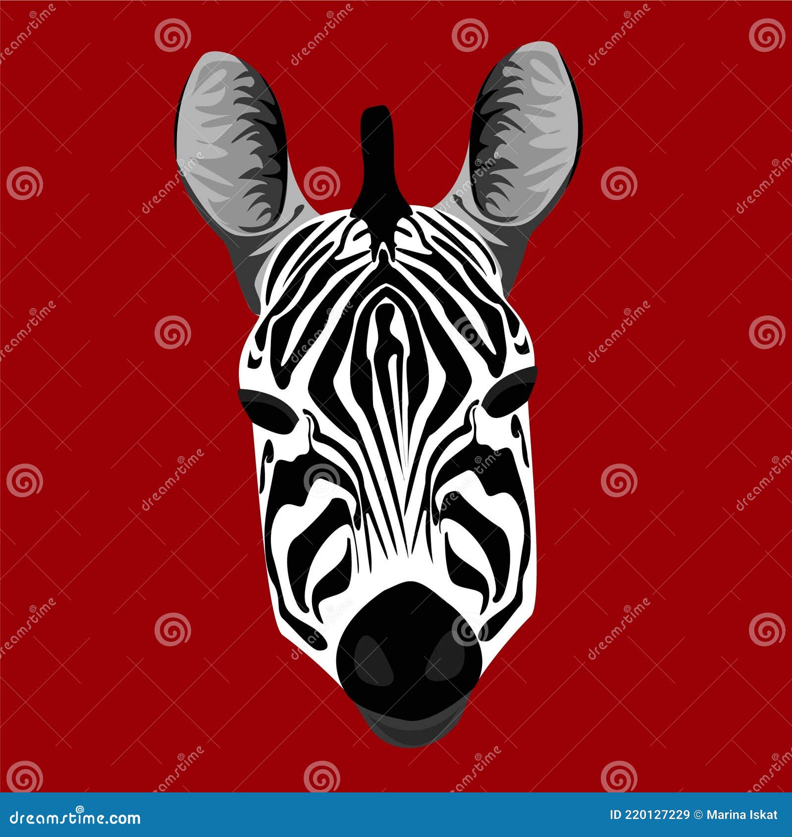 Zebra Head Vector in Beautiful Style Stock Vector - Illustration of ...