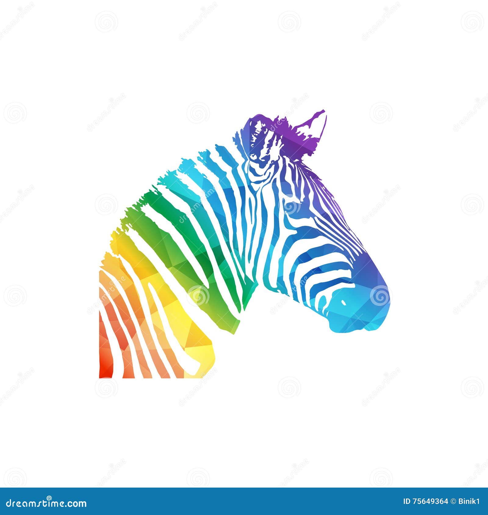 Zebra icon vector stock vector. Illustration of silhouette - 75649364