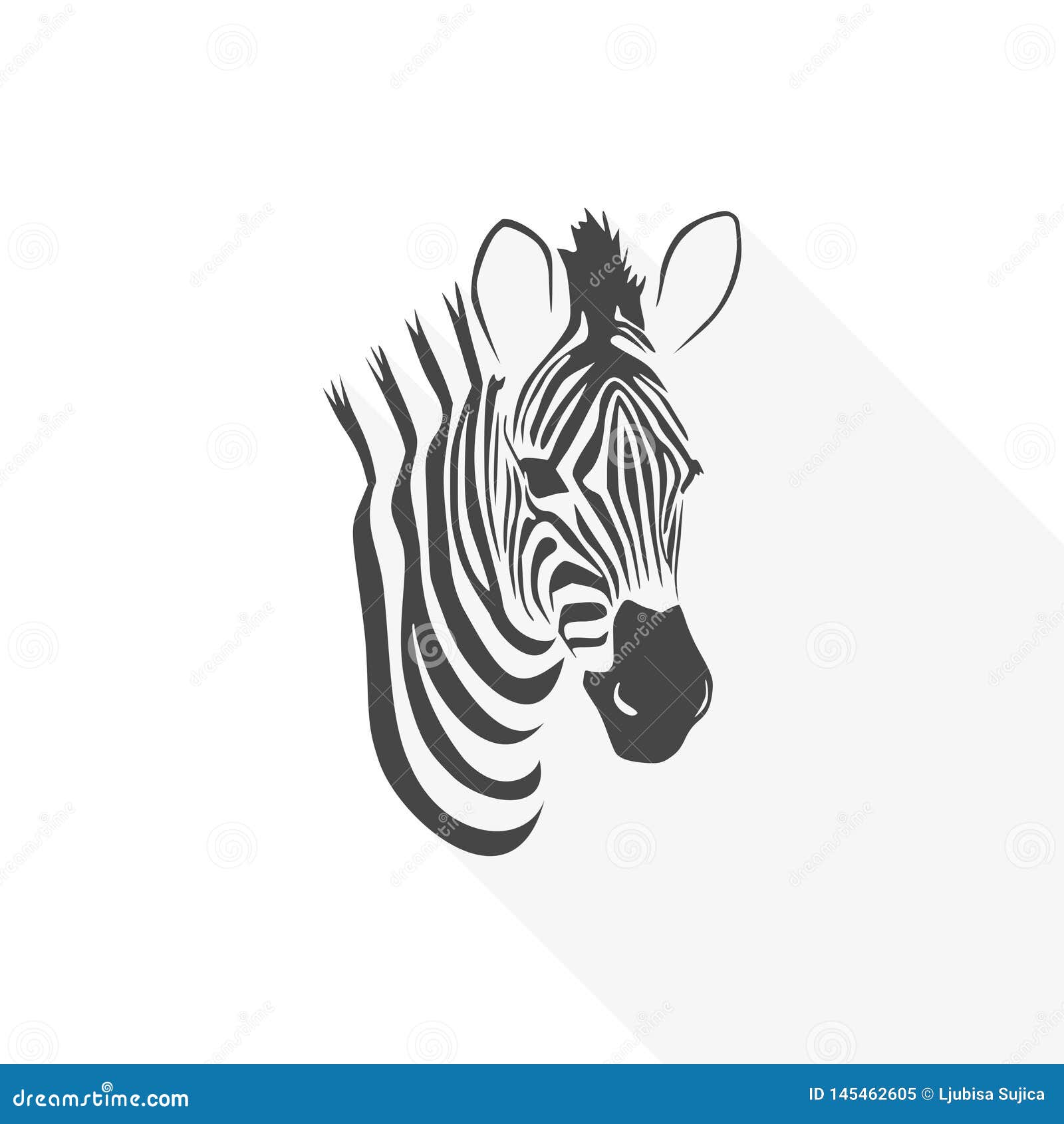 Zebra Icon - Vector Illustration Stock Vector - Illustration of drawing ...