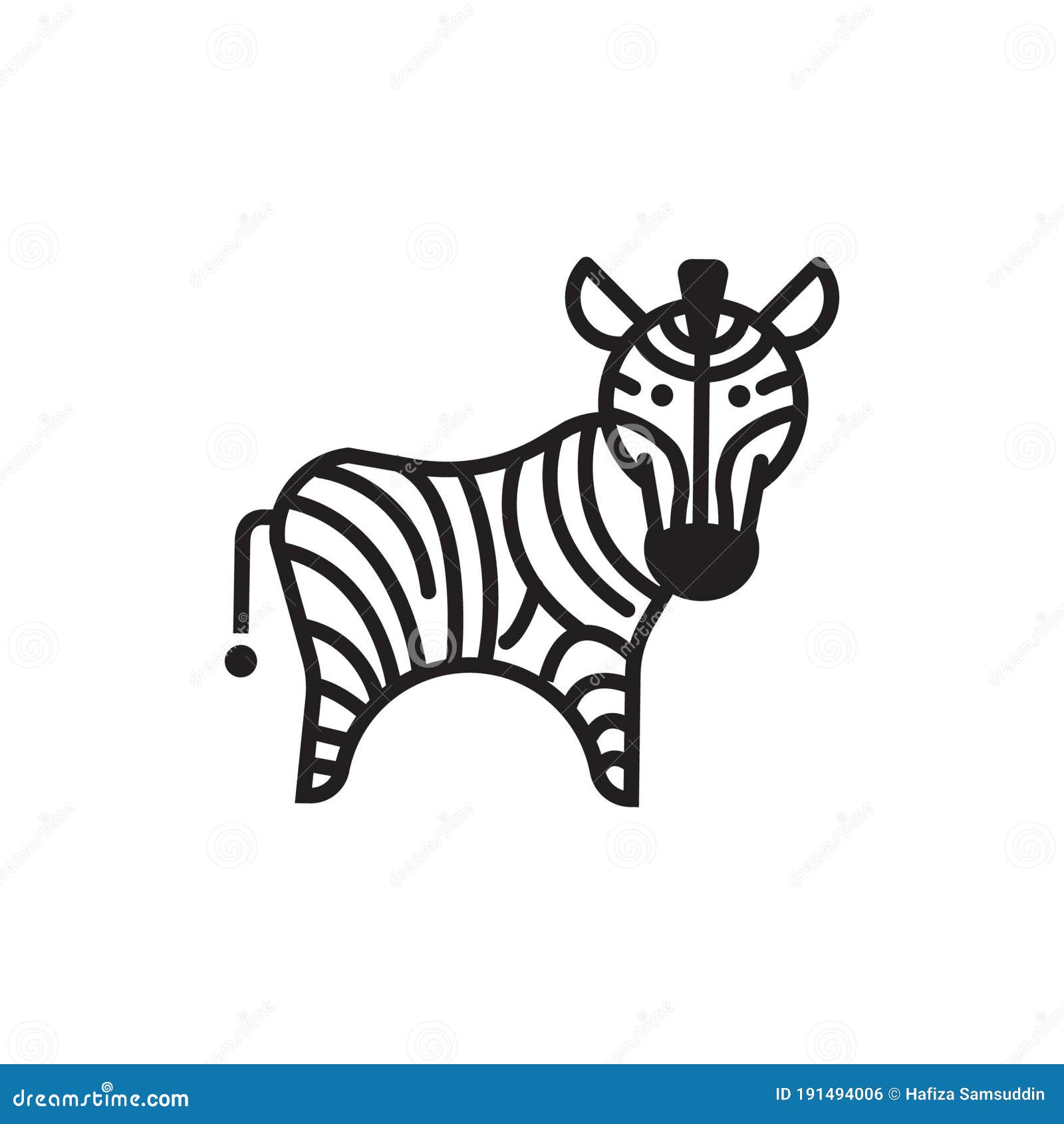Zebra Icon. Vector Illustration Decorative Design Stock Vector ...