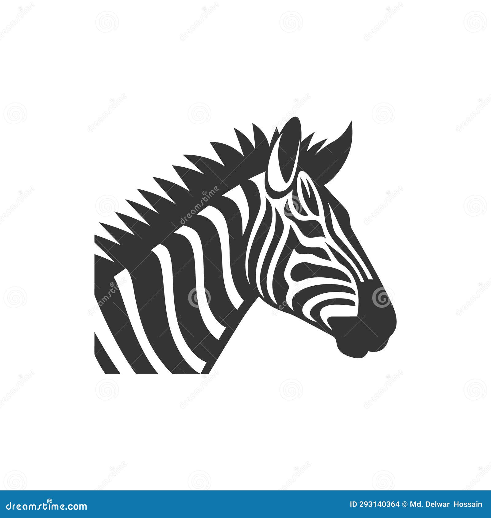 Zebra icon stock vector. Illustration of simple, stripes - 293140364