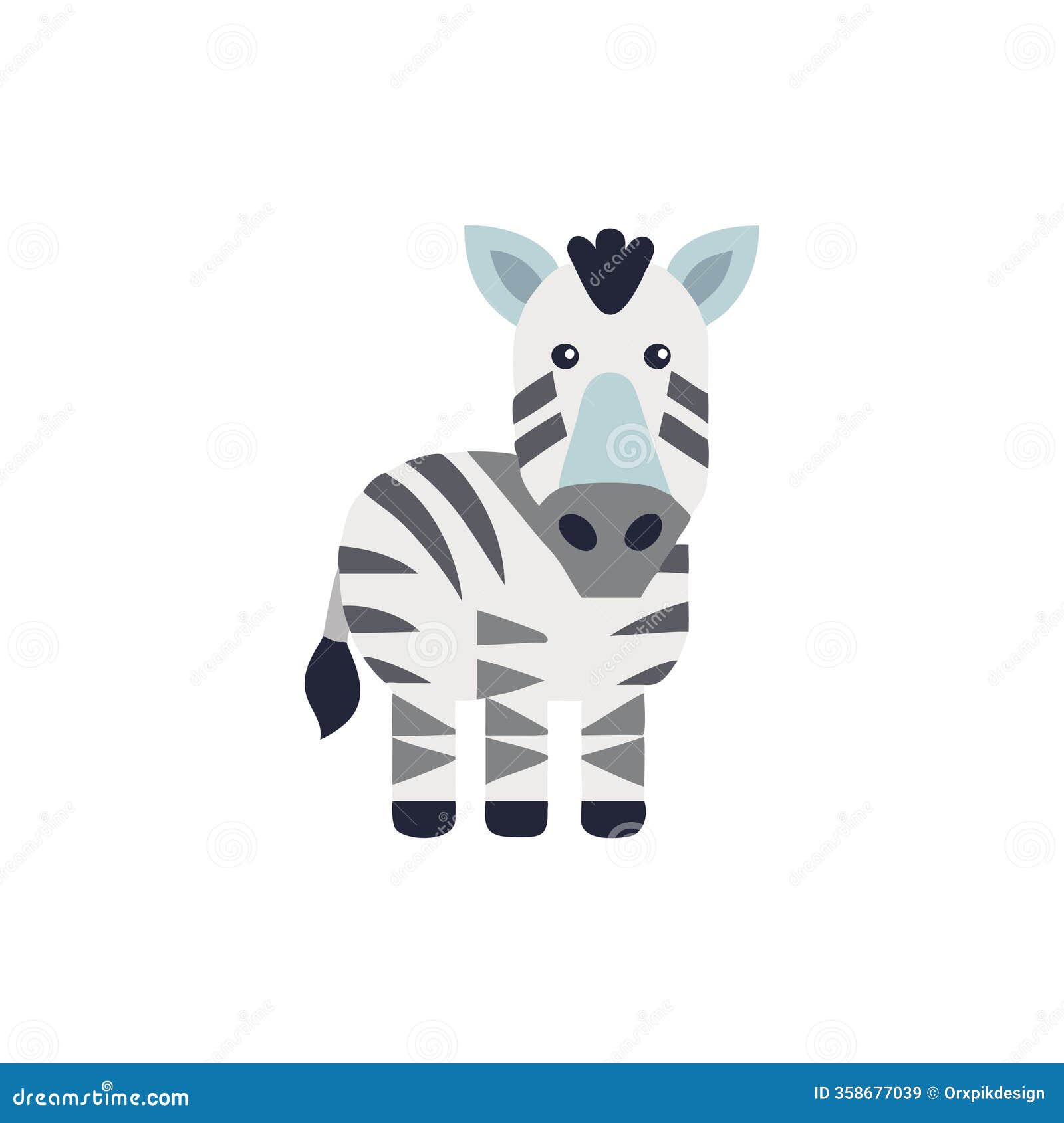Zebra Icon for Wildlife Themes Stock Illustration - Illustration of ...