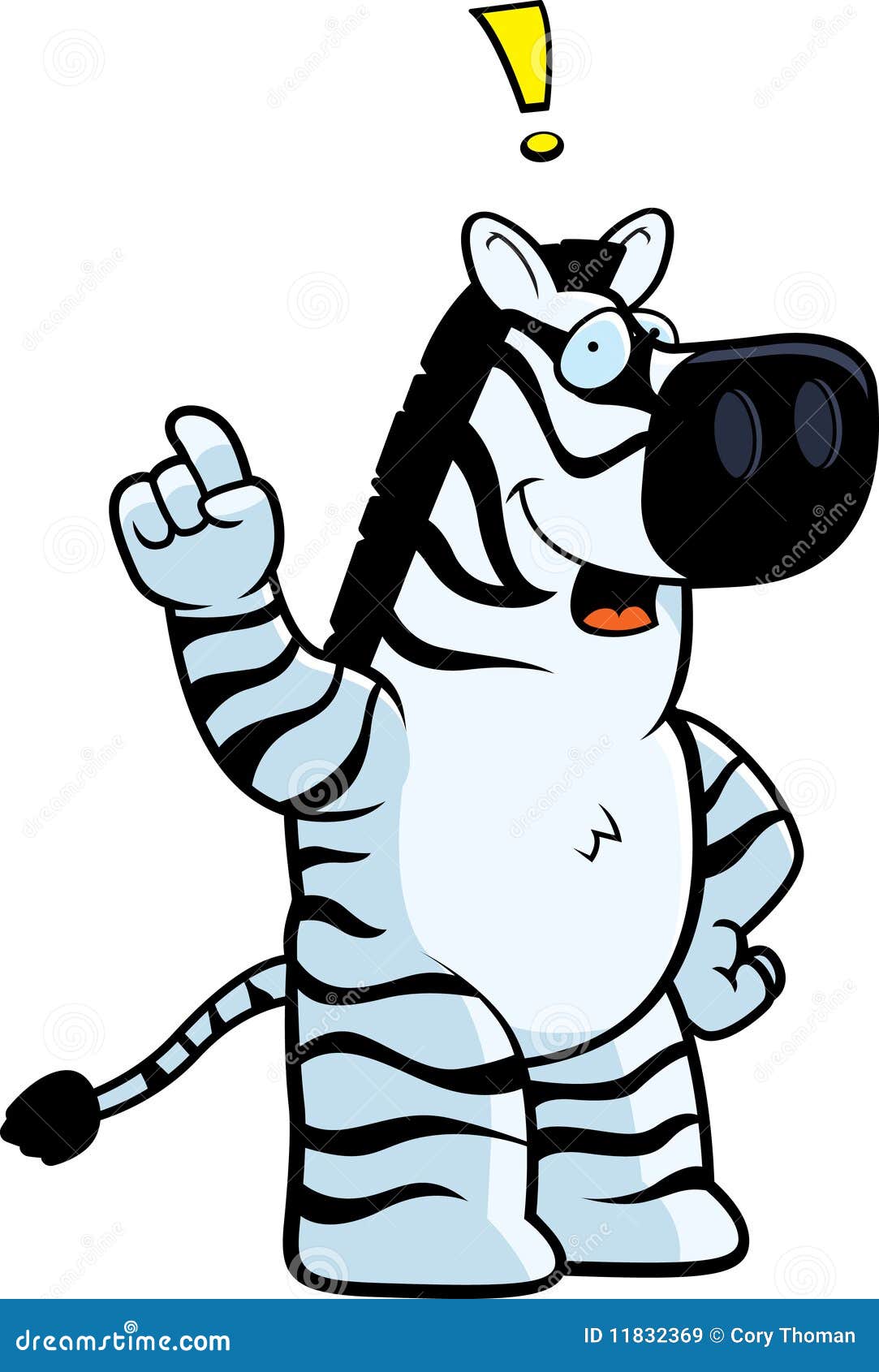 Zebra Idea stock vector. Illustration of smiling, exclamation - 11832369