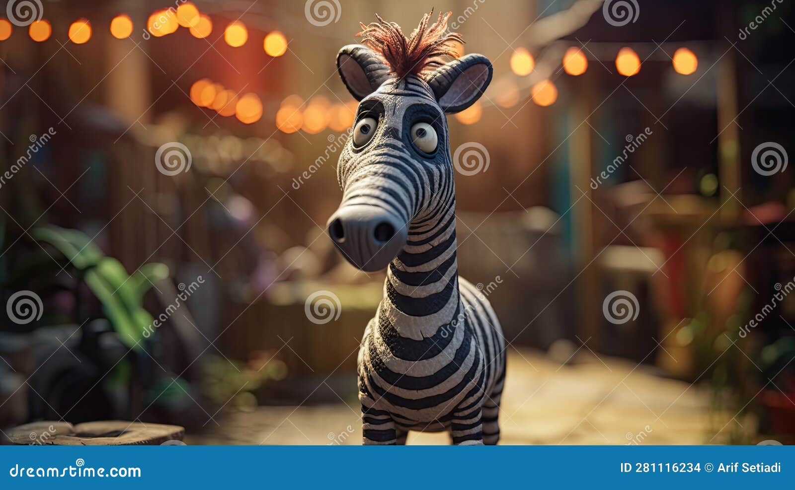 Zebra Illustration in the Forest Stock Illustration - Illustration of ...