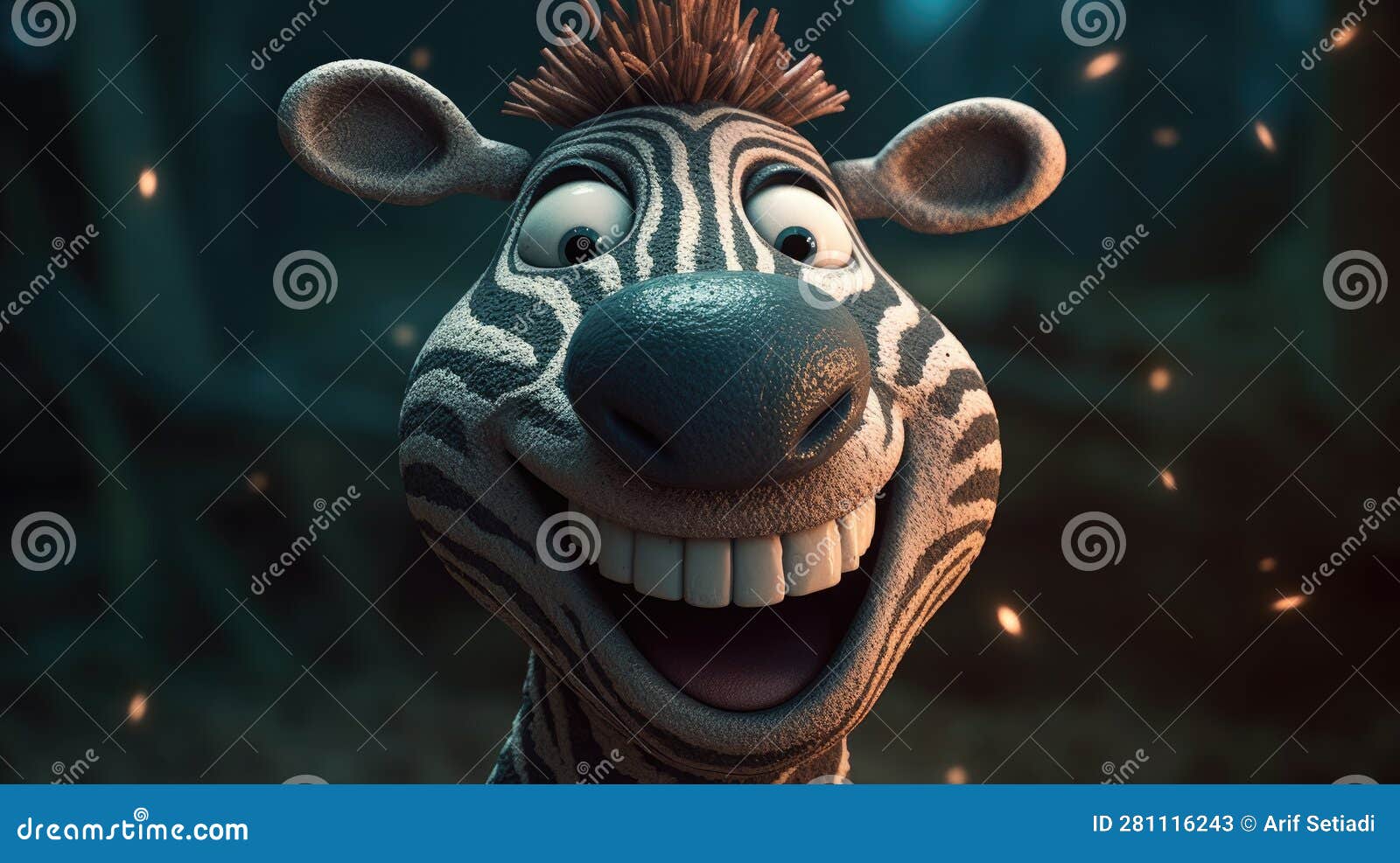 Zebra Illustration in the Forest Stock Illustration - Illustration of ...