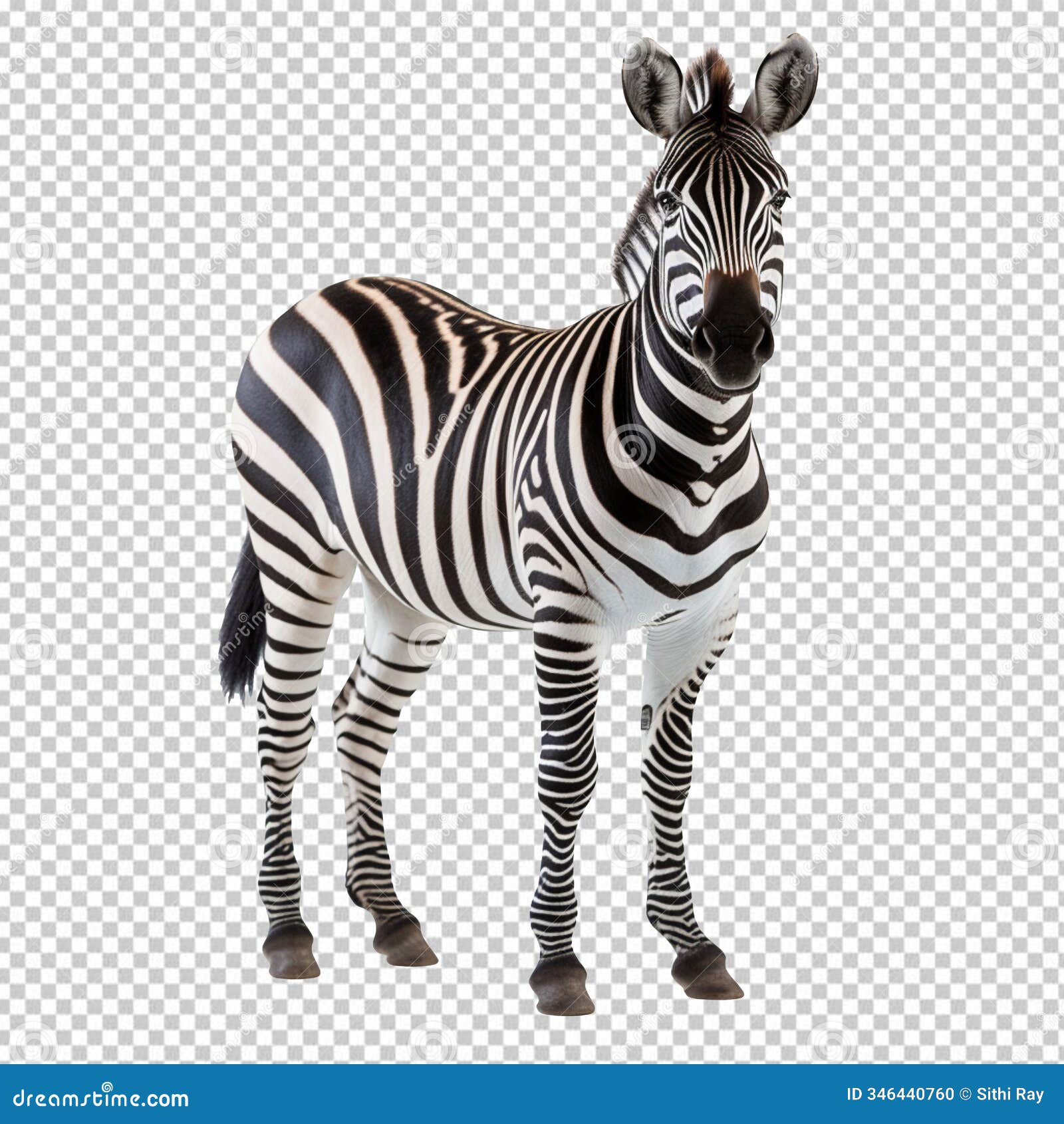 A Zebra Isolated on Transparent Background Stock Illustration ...