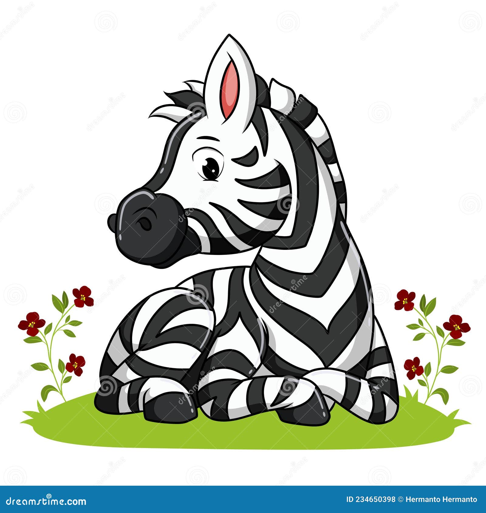 Zebra Laying In A Trees Dappled Shadow Stock Image | CartoonDealer.com ...