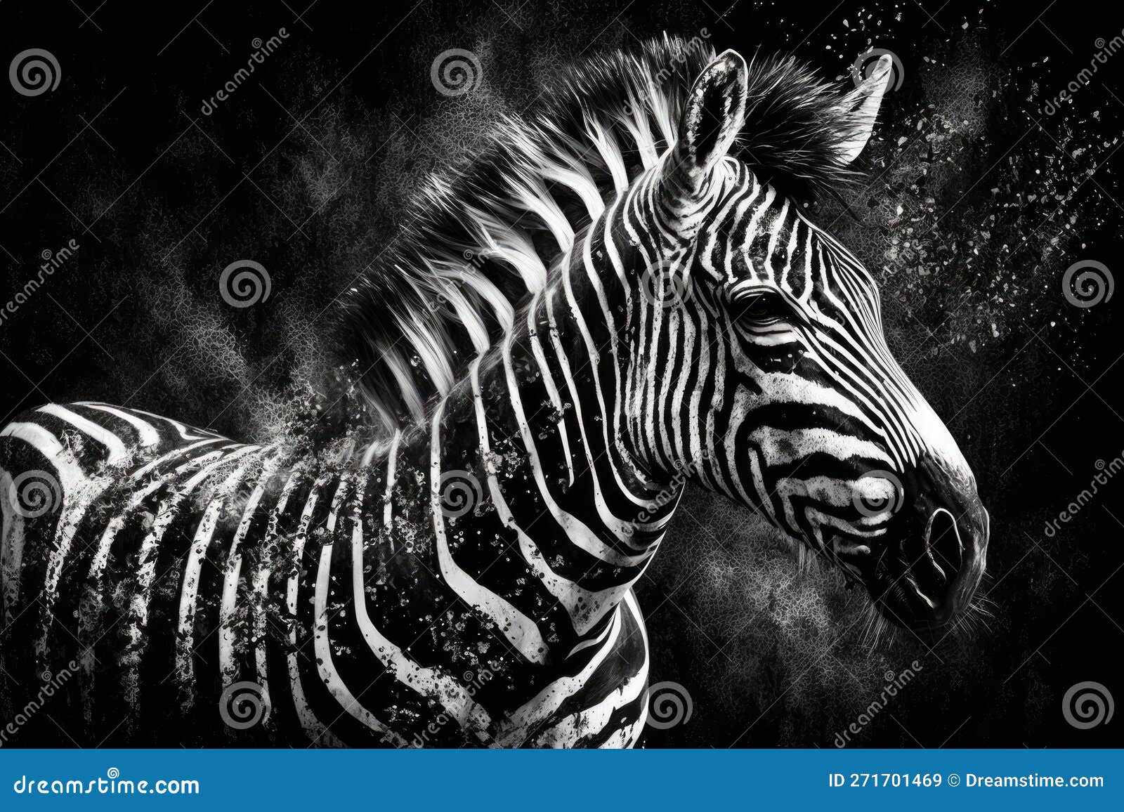 With Zebra Like Stripes. Zebra Pattern in Black and White As the ...
