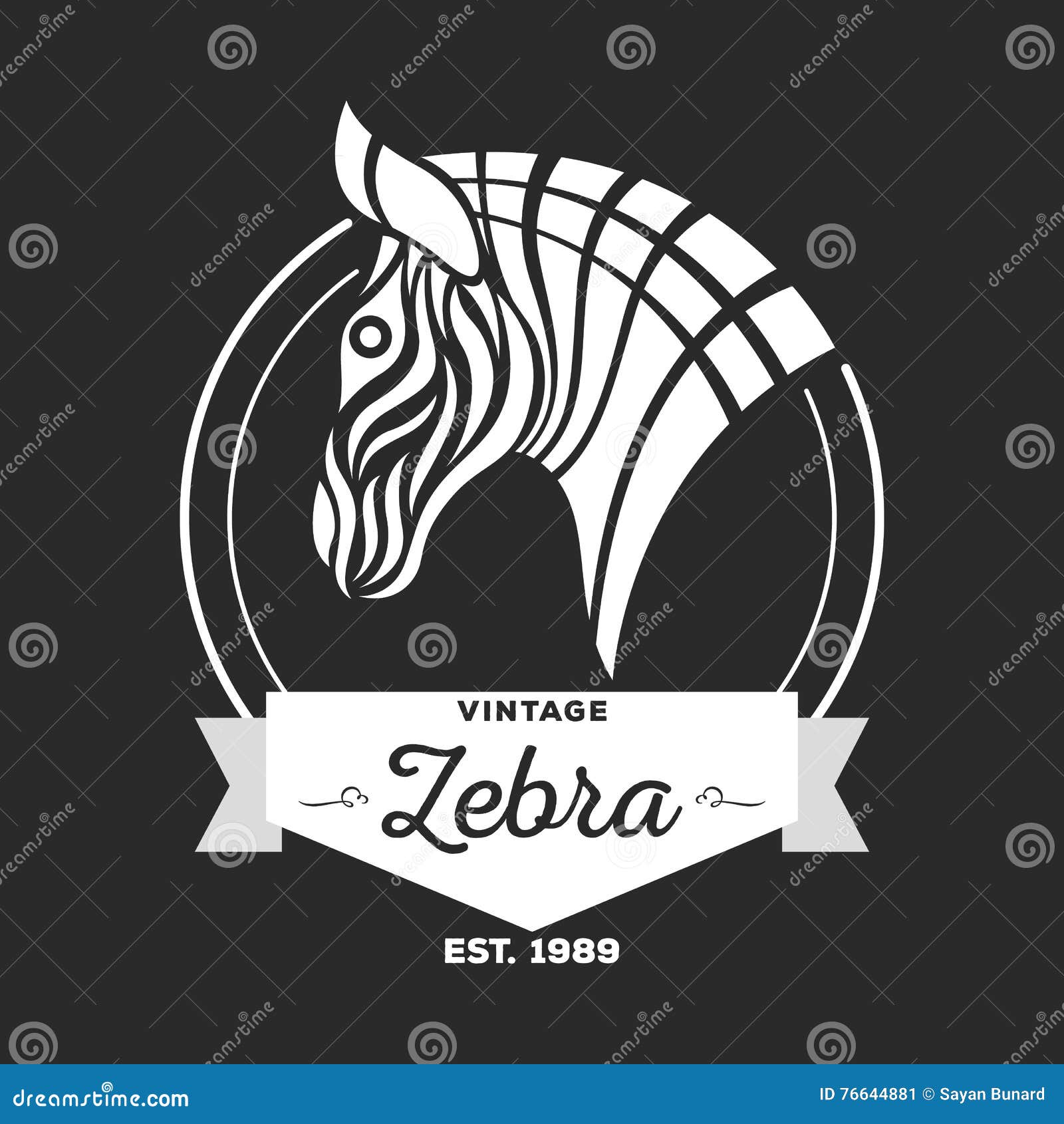 Zebra logo vector stock vector. Illustration of sign - 76644881