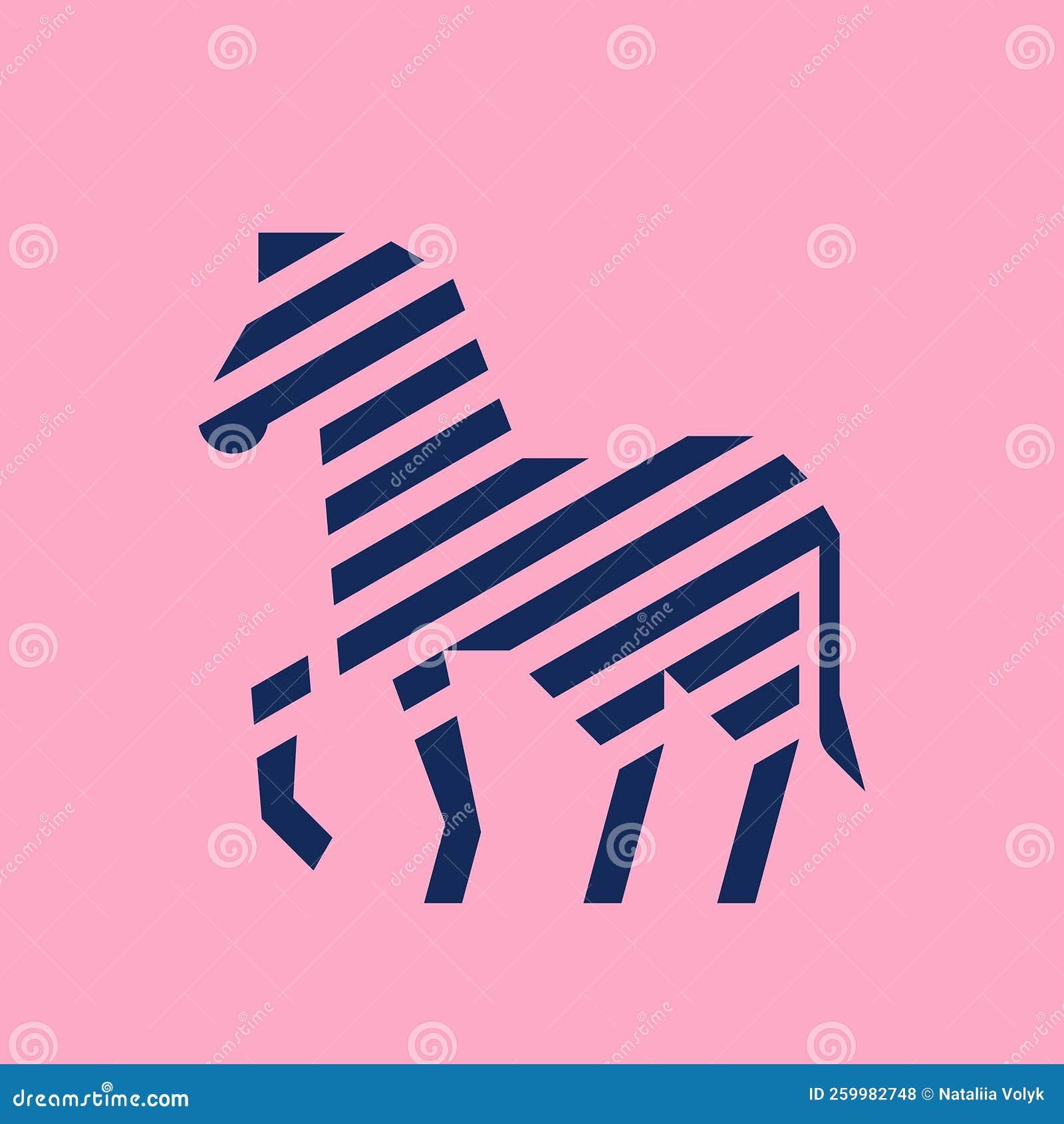 Zebra Logo stock vector. Illustration of abstract, white - 259982748