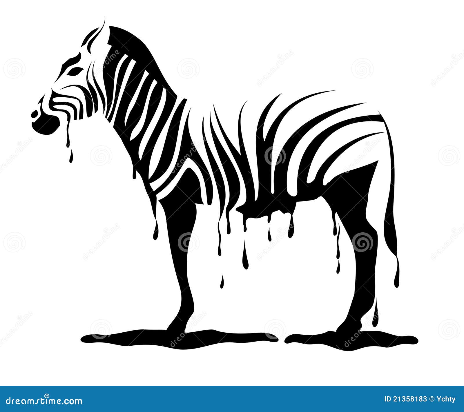 Zebra Loosing Its Stripes in Vector Stock Vector - Illustration of ...