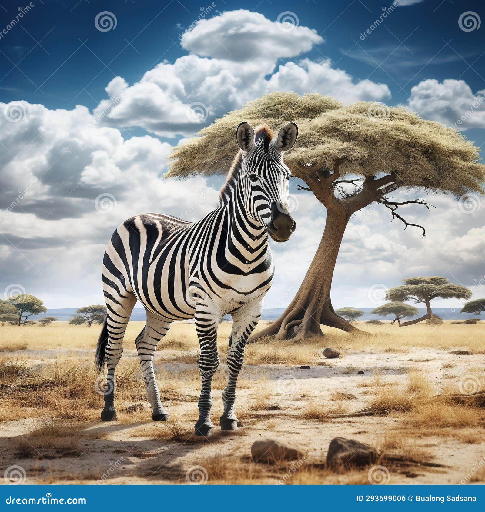 Ai Generated Illustration Wildlife Concept of Zebra Stock Illustration ...
