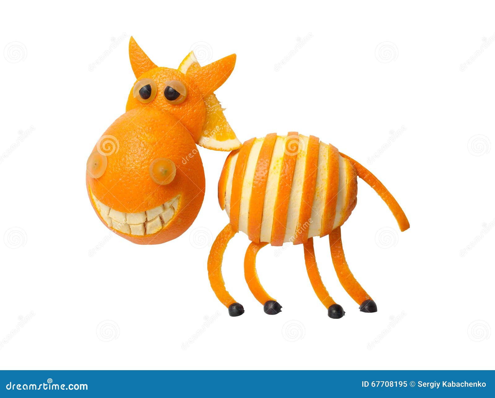 Zebra made of orange stock image. Image of zebra, vegetarian - 67708195
