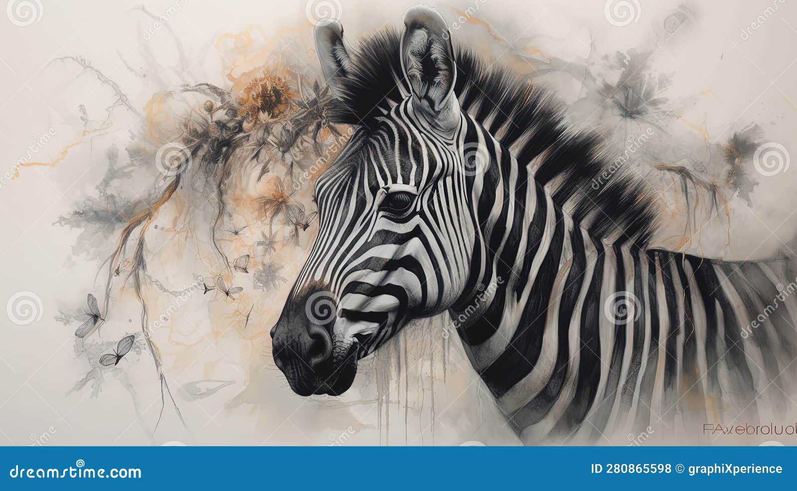 Zebra Mandala in Charcoal Style Stock Illustration - Illustration of ...