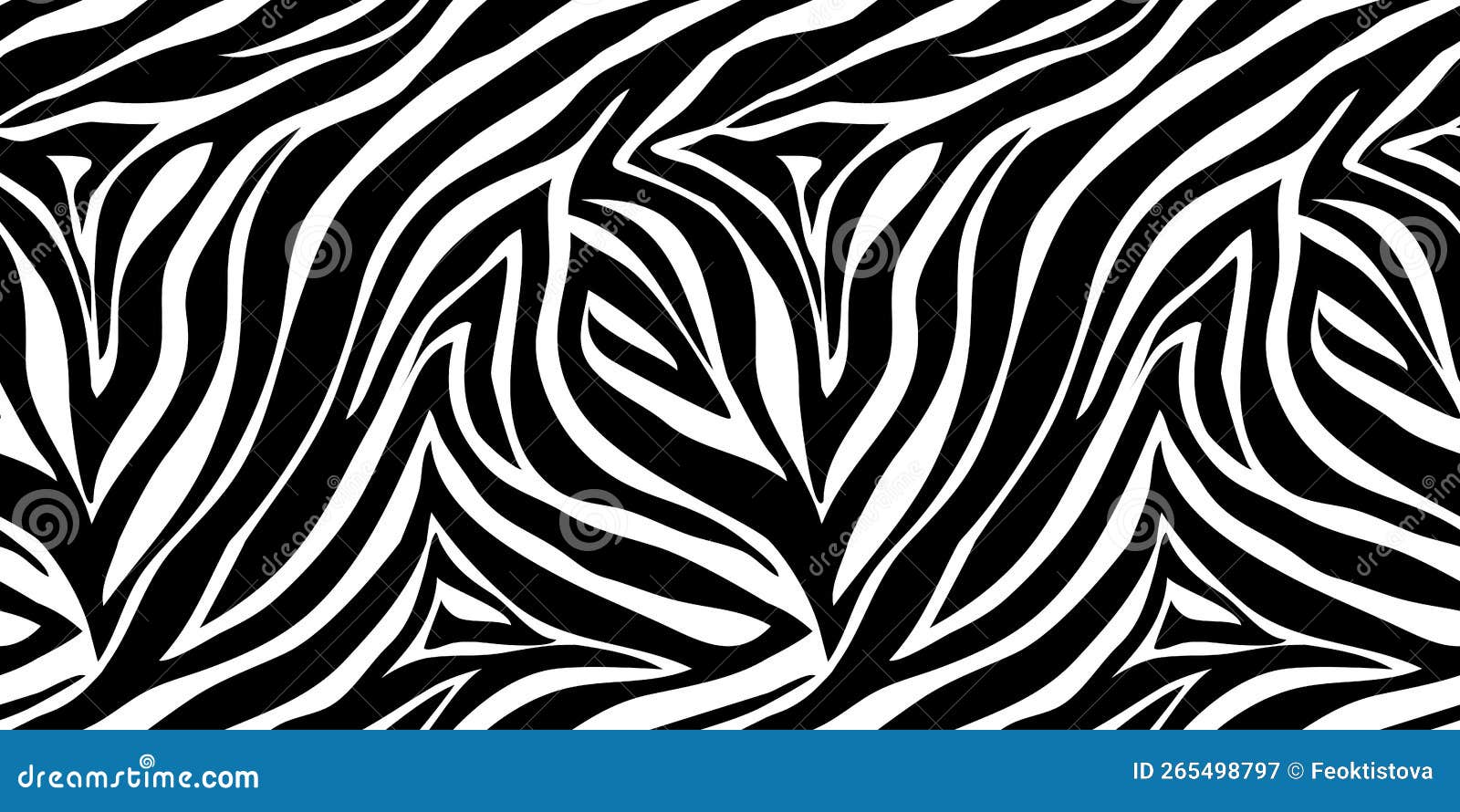 Vector Animal Print. Zebra Ornament. Seamless Pattern Stock ...