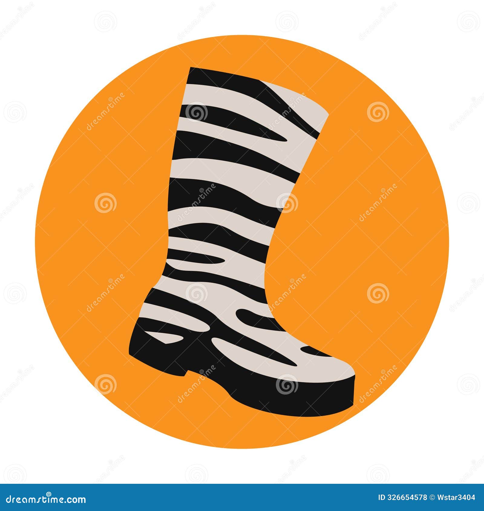 Rubber Boot Icon. Rain Protection Footwear Symbol Cartoon Vector ...