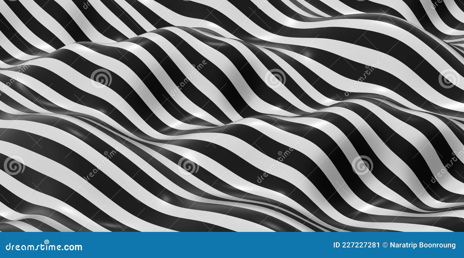 Zebra Pattern Swaying Wave Background 3D Illustration Stock ...