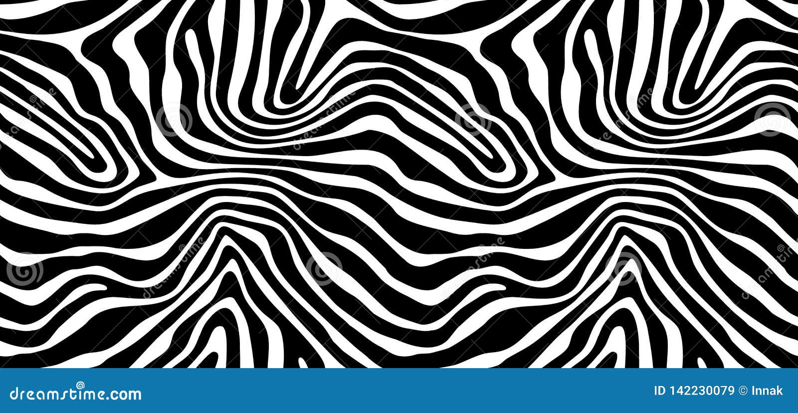 Zebra Pattern Texture Repeating Seamless Monochrome Vector Texture