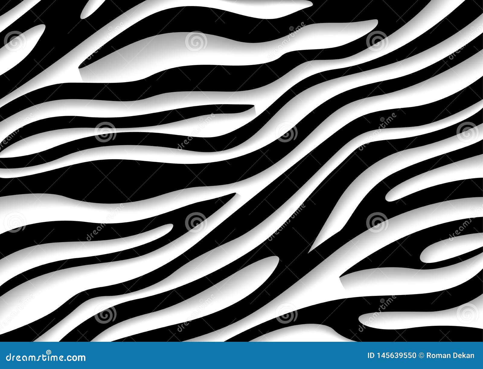 Zebra Pattern with Three-dimensional Effect Stock Vector - Illustration ...