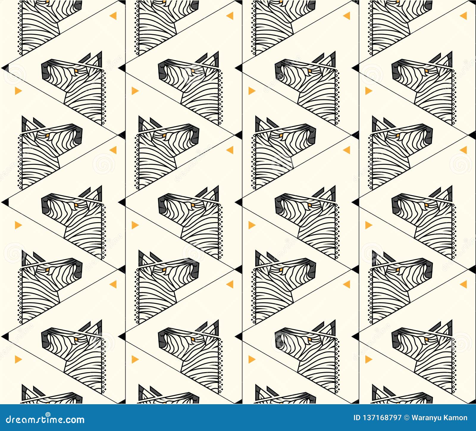 Zebra Pattern Triangle Shape Stock Vector - Illustration of decoration ...