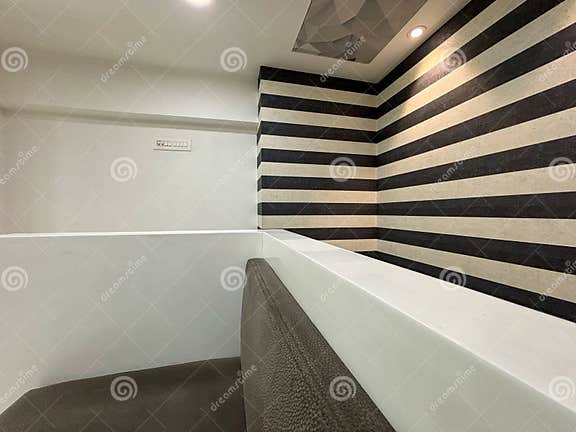 Zebra Patterns Painted on a Wall Stock Image - Image of garage ...
