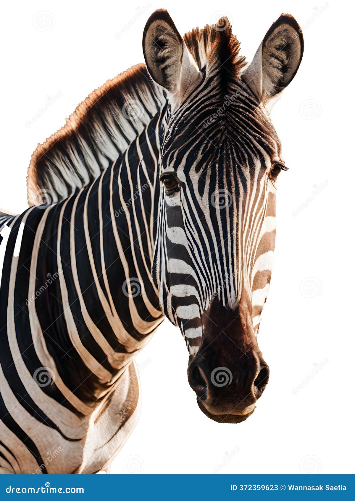Zebra Portrait. Wild Animal In Nature. Generative Ai Art Stock Image ...