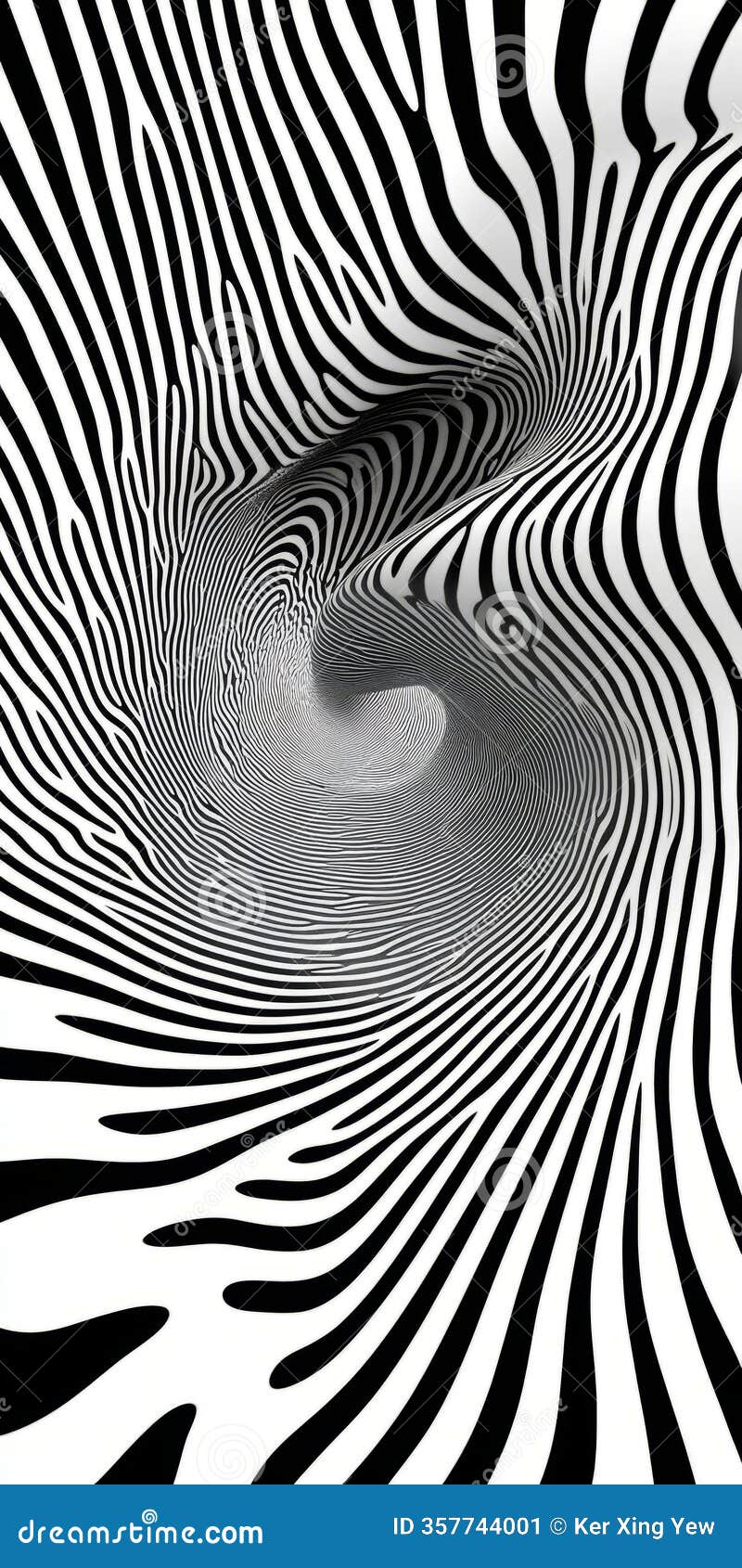 A Zebra Print Design with a Spiral Shape Stock Illustration ...