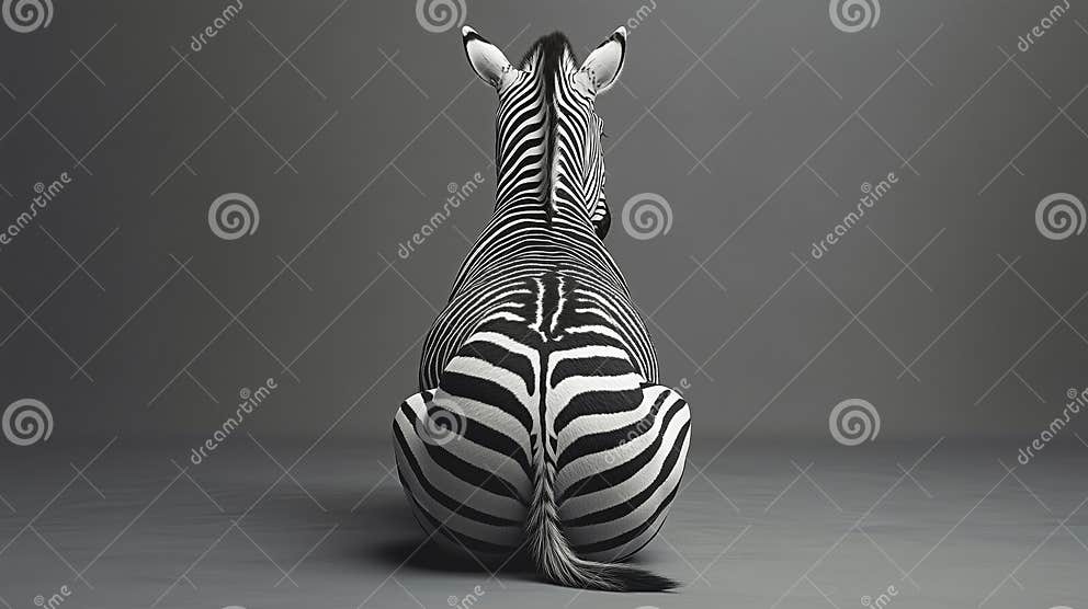 Elegant Zebra Displaying Striking Black and White Stripes Stock ...