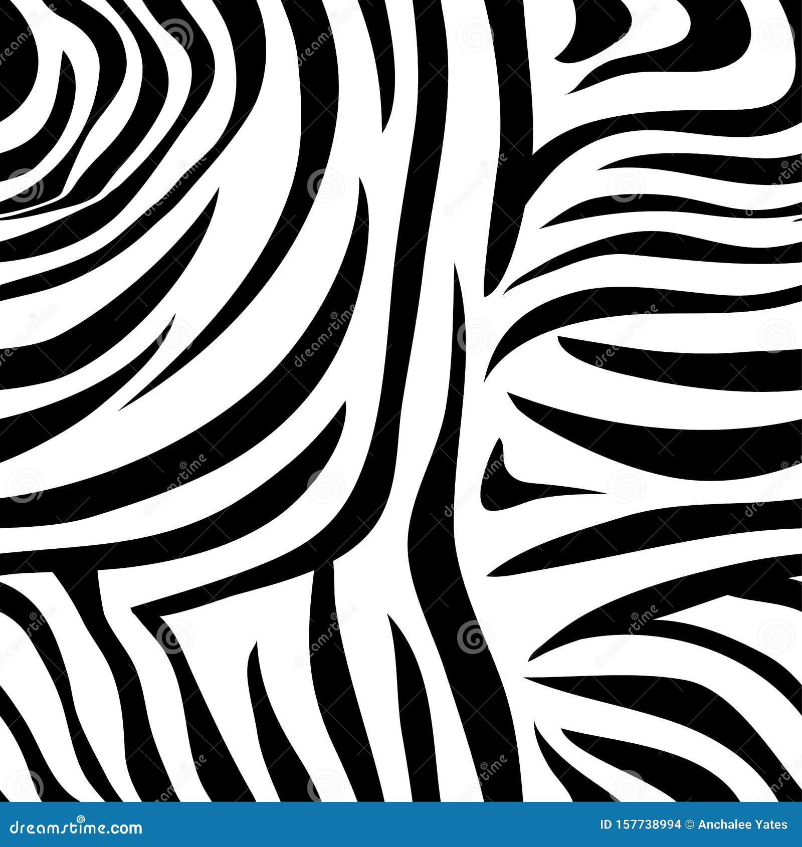 Zebra Seamless Pattern in Abstract Style in Black and White,Vector ...