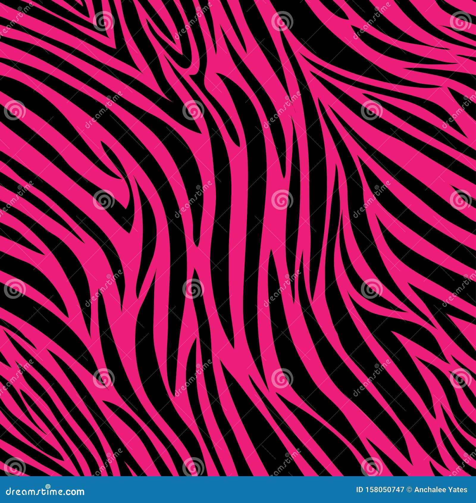 Zebra Seamless Pattern in Abstract Style in Hot Pink with Black,Vector ...