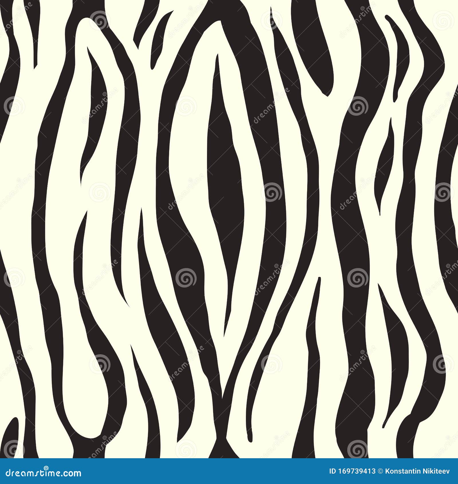 Zebra Seamless Pattern. Vector Stripes Background Stock Vector ...