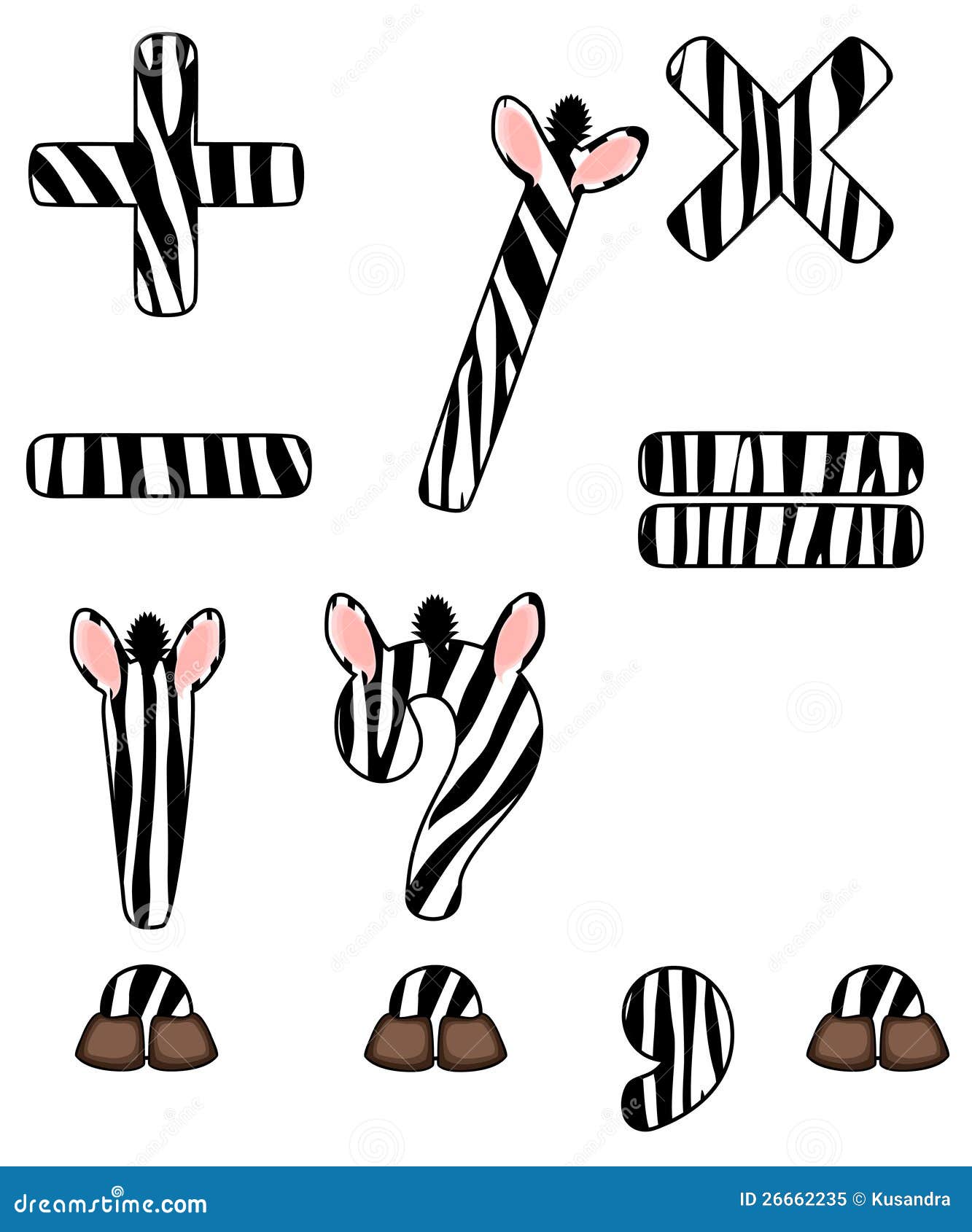 Zebra Set Signs Stock Illustrations – 189 Zebra Set Signs Stock ...