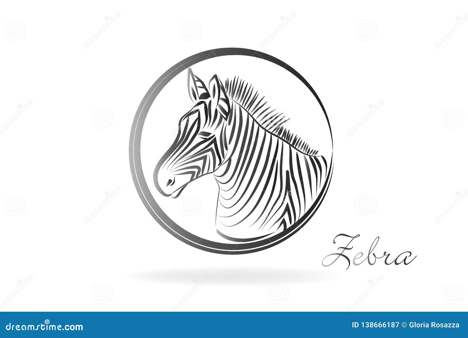 Zebra Silhouette Icon Logo Vector Stock Vector - Illustration of ...