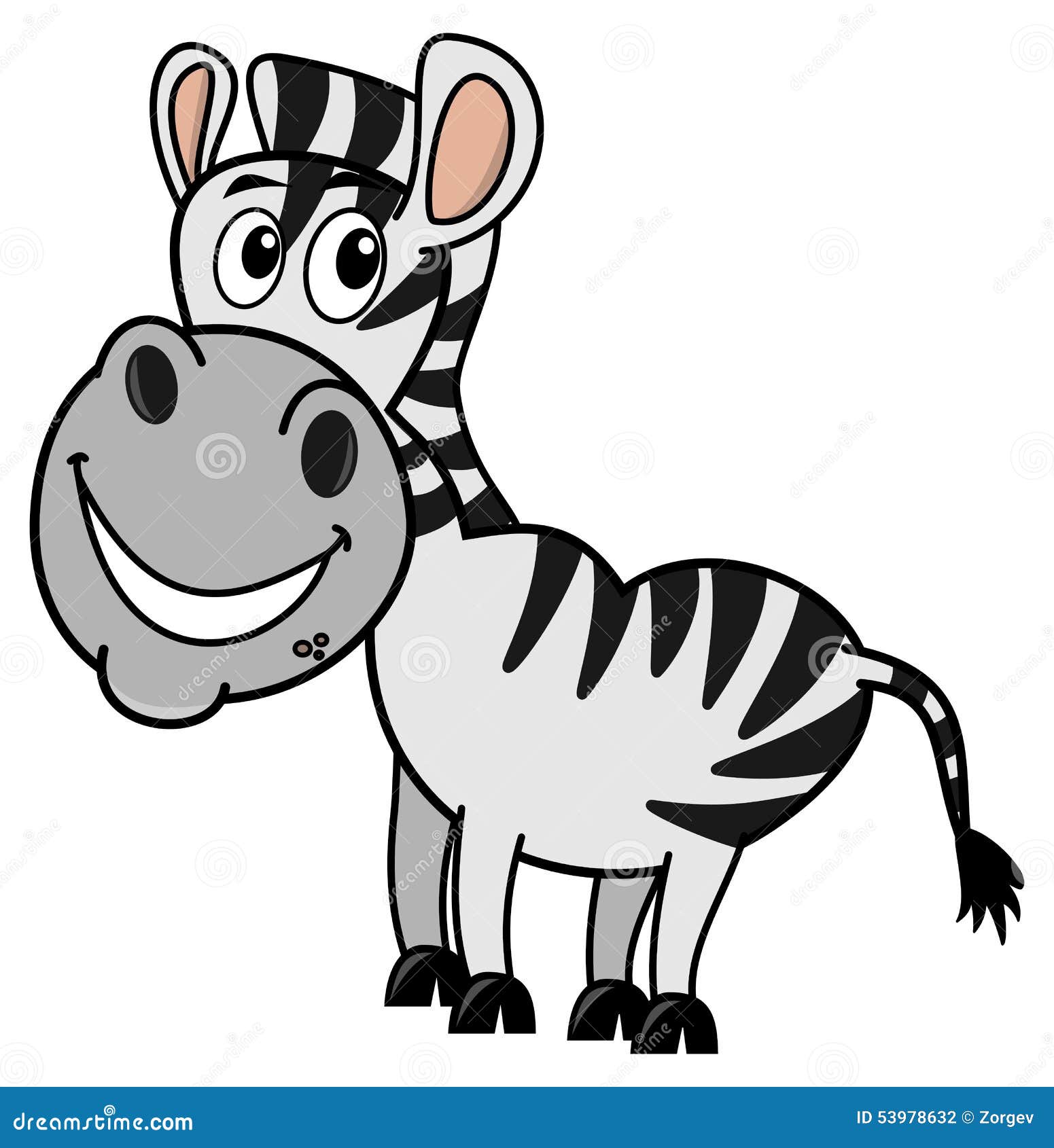 Zebra smiling profile stock vector. Illustration of single - 53978632
