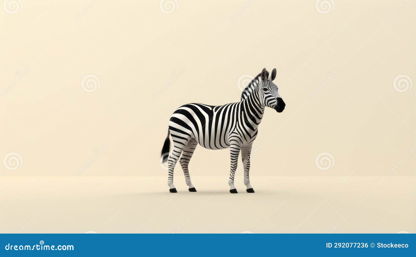 Minimalist Zebra Art on White Background Stock Illustration ...