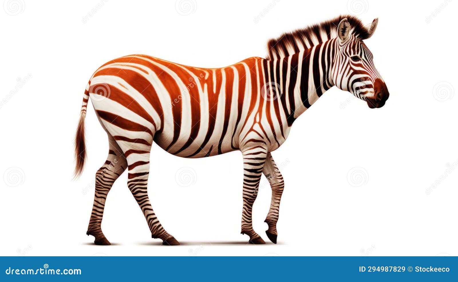 Hyperrealistic Zebra Illustration with Elongated Forms Stock ...