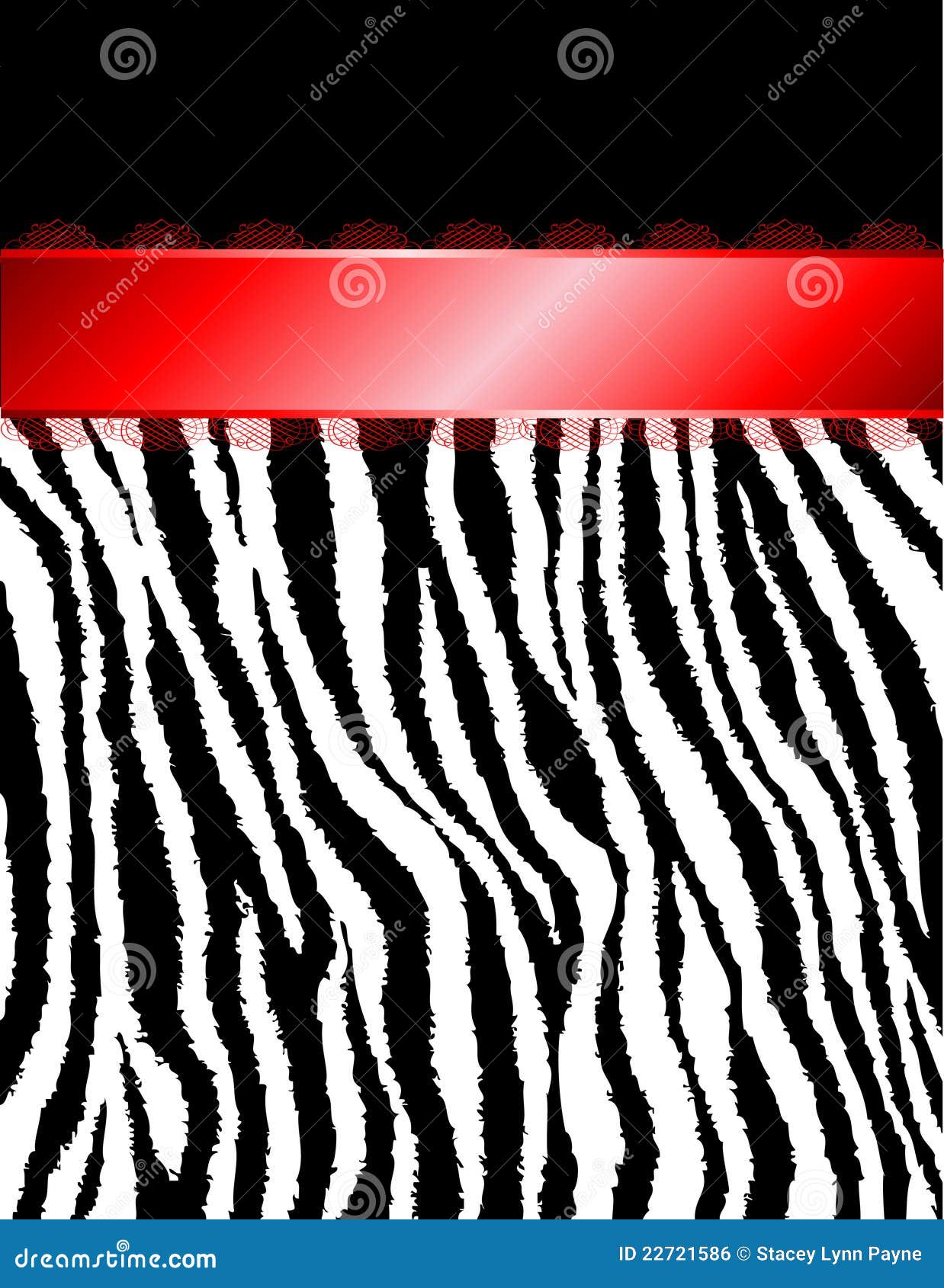 Zebra Stripes & Red Ribbon Stock Vector - Illustration of shiny, flyer ...