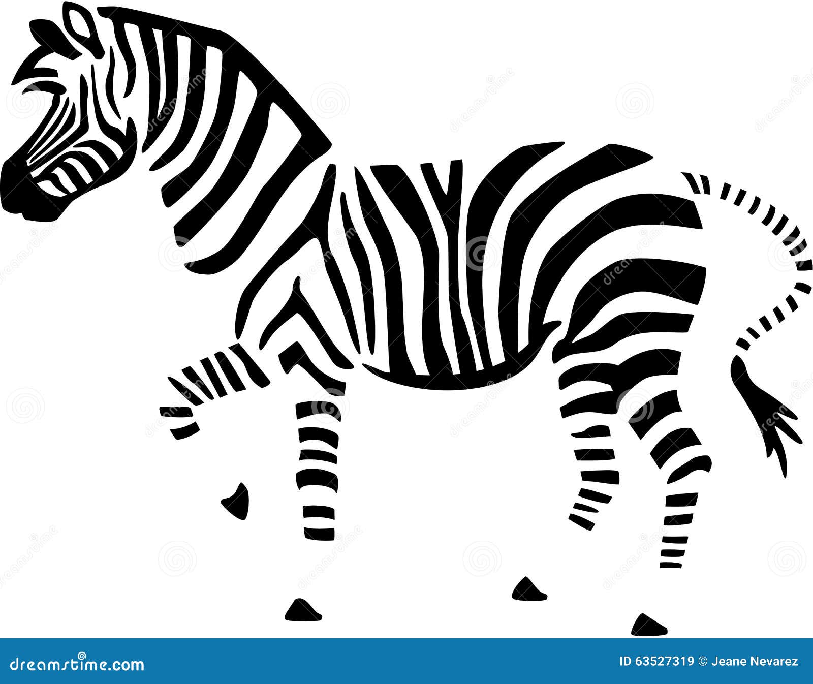 Zebra Stripes stock vector. Illustration of savanna, design - 63527319