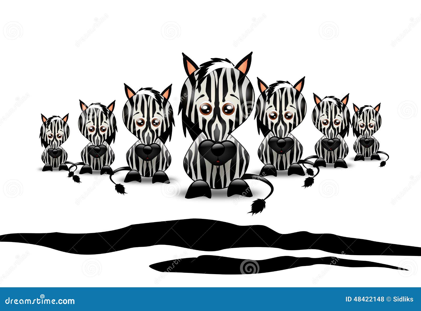 Zebra team stock illustration. Illustration of small - 48422148