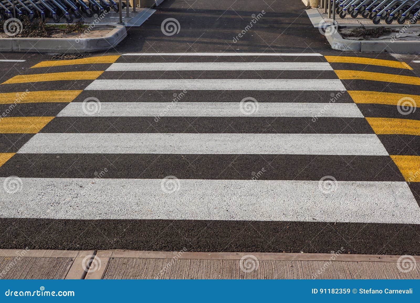Zebra Traffic Walk Way in the City Stock Image - Image of urban ...