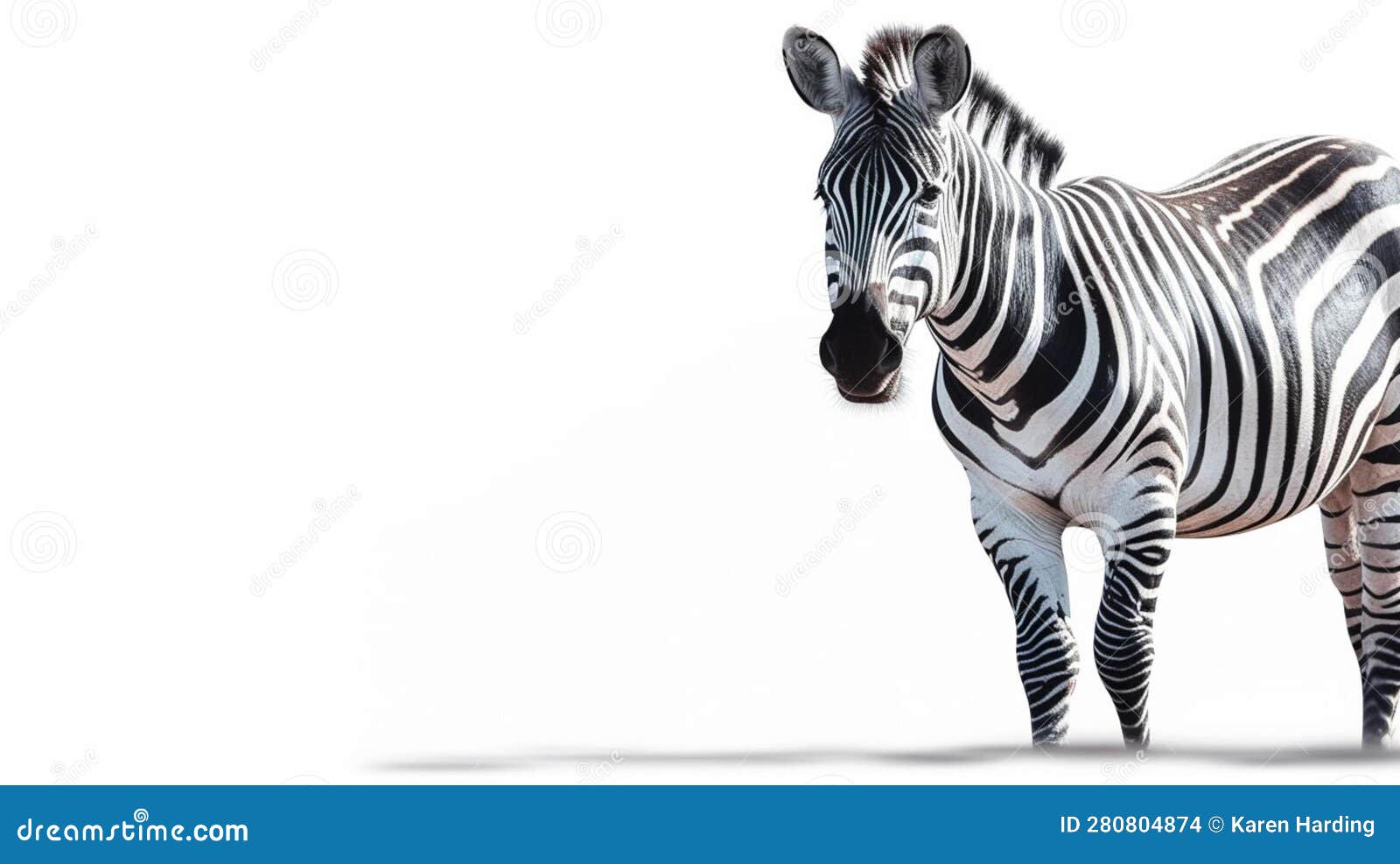 Zebra on white background stock illustration. Illustration of stands ...