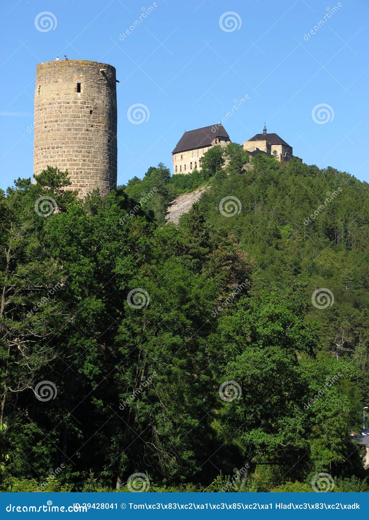 Zebrak Castle and Tocnik Castle Stock Image - Image of wall, hill: 29428041