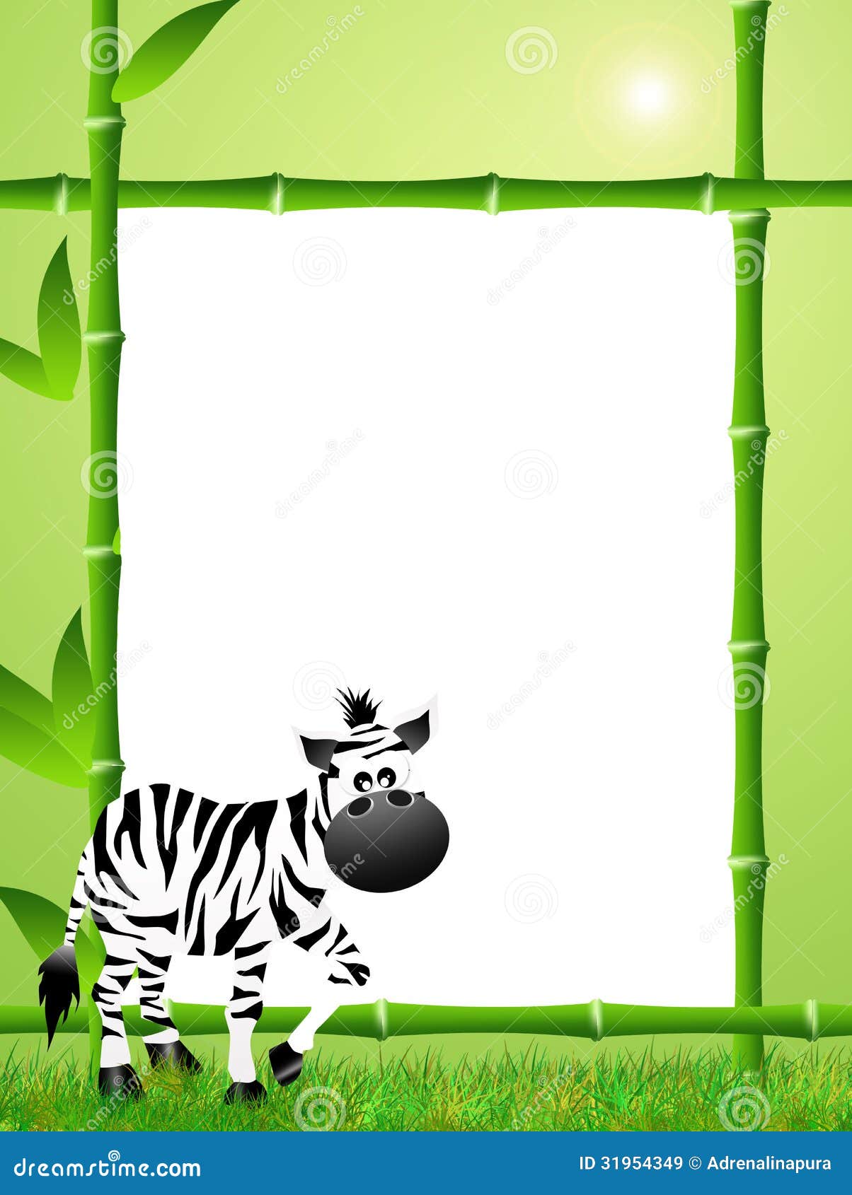 Zebras cartoon stock illustration. Illustration of elephant - 31954349