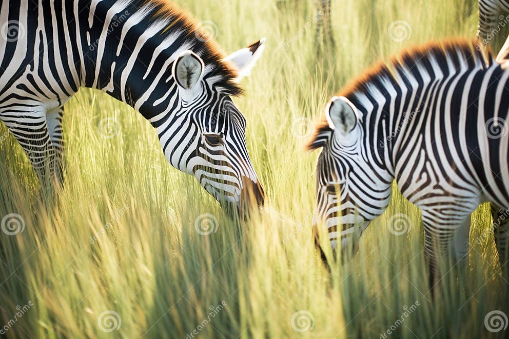 Zebras Casting Shadows on Sunlit Grass Stock Photo - Image of zebra ...