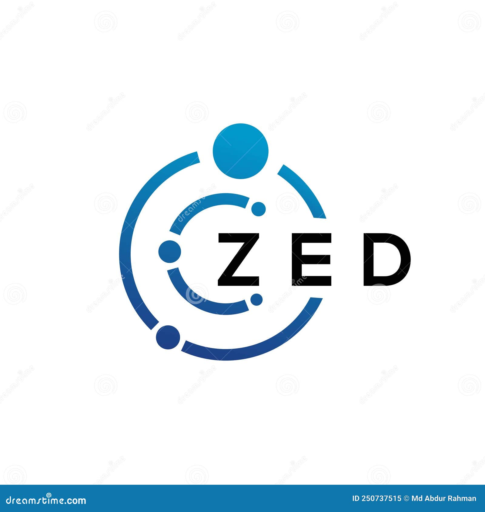 ZED Letter Technology Logo Design on White Background. ZED Creative ...